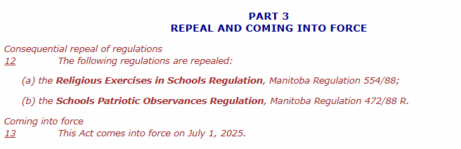 Manitoba’s Bill 40 | Humanist Heritage Canada